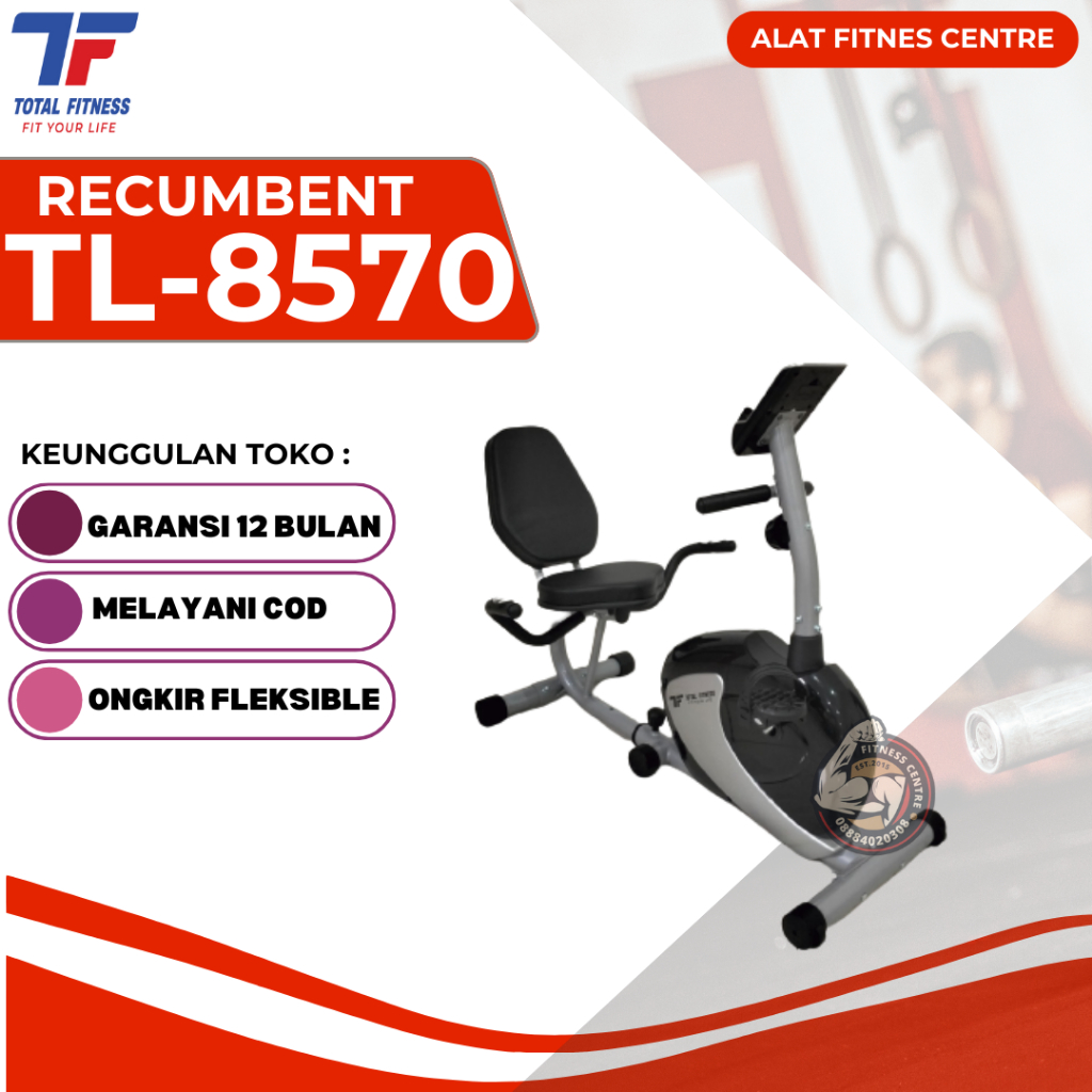 Jual Sepeda Statis Terapi Recumbent Bike TL-8570 New Total Fitness ...