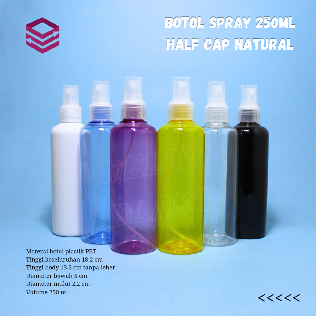 Jual Botol Spray 250 ML Varian Warna Spray Natural | Shopee Indonesia
