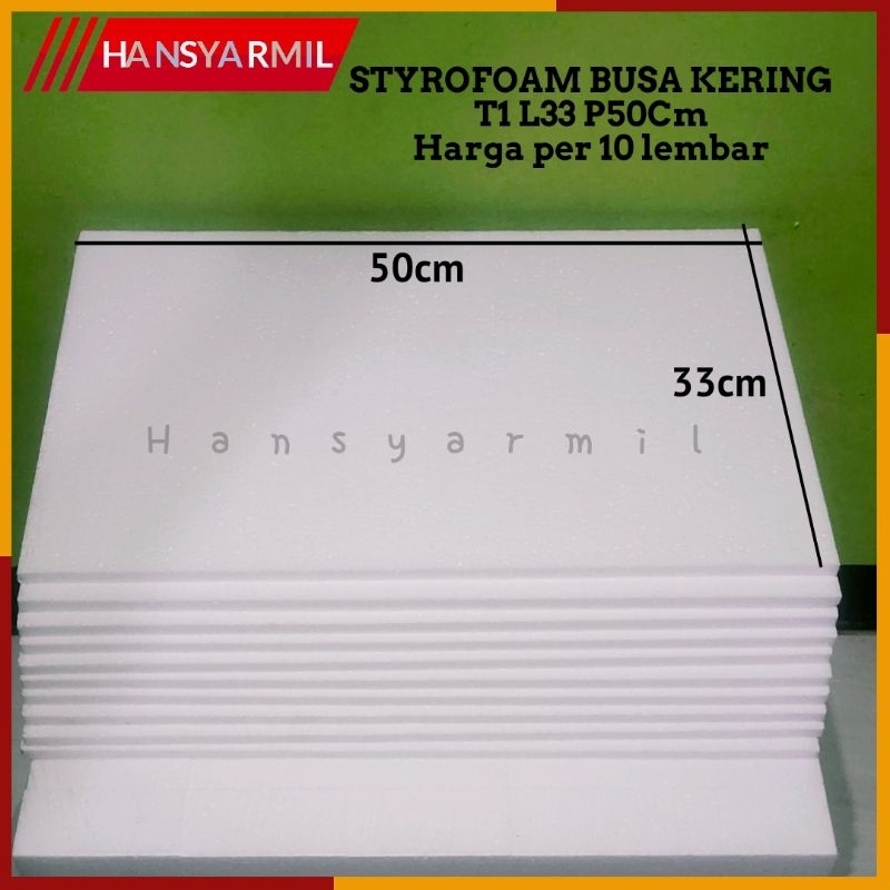 Jual 10 PCS STYROFOAM LEMBARAN 50X33X1CM | Shopee Indonesia