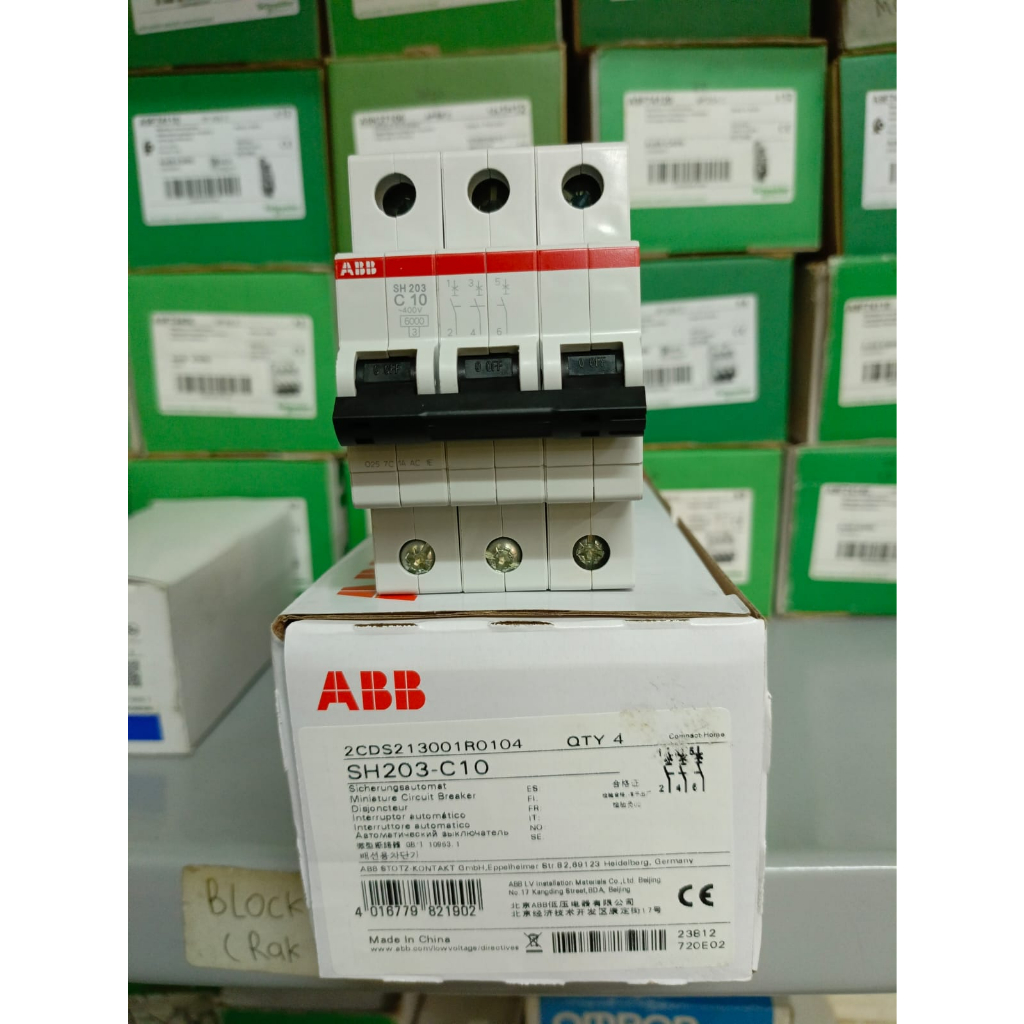 Jual ABB MCB 3P 10A 6kA SH203-C10 2CDS213001R0104 | Shopee Indonesia