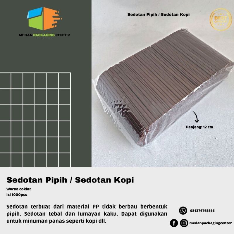 Jual Sedotan Pipih Kopi / Stirrer kopi / Sedotan panas / Sedotan paper ...