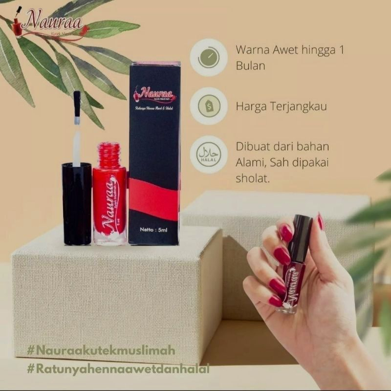 Jual NAURA KUTEK MUSLIMAH//NAIL HENNA//NAIL POLISH//HENNA HALAL ...
