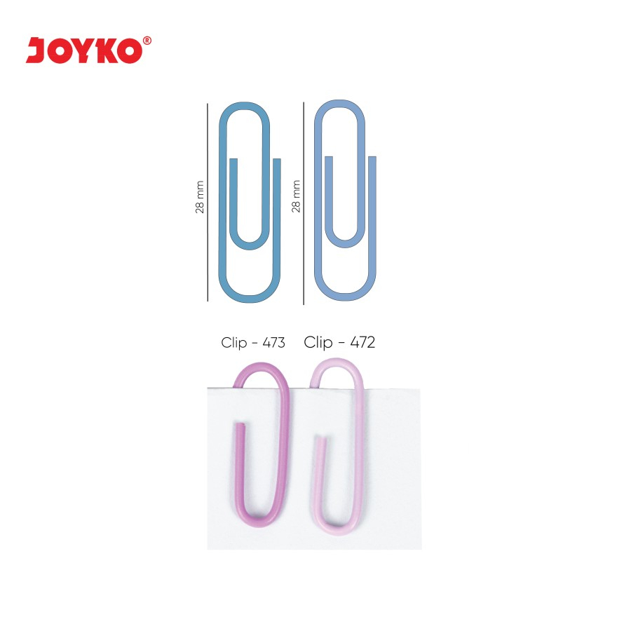 Jual Paper Clip Pastel Joyko CLIP 472 - 473 | Penjepit Kertas | Warna ...