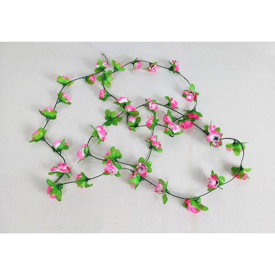 Jual 2,4 meter, 1,2 meter Bunga Rambat Mawar 4 cm Artificial Flower ...