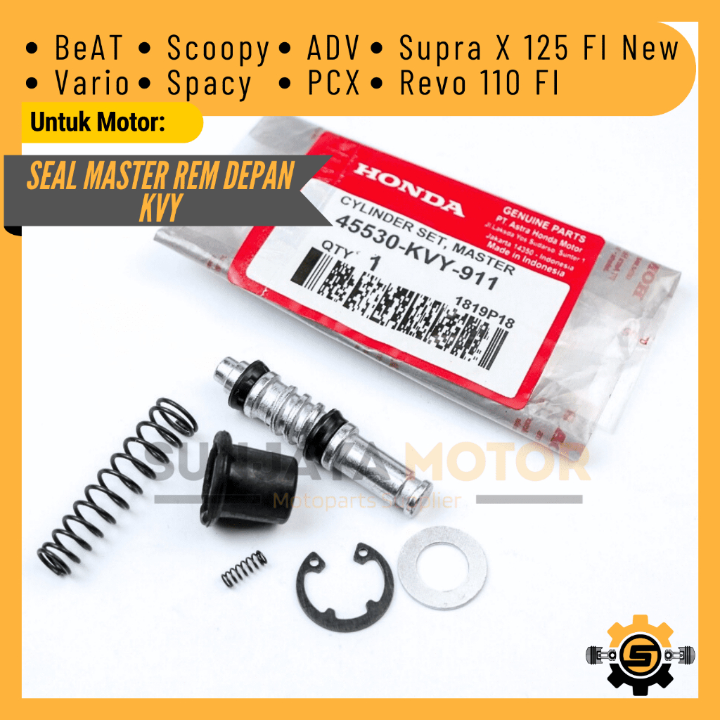 Jual Master Rem Kit KVY Seal Master Rem Beat FI Scoopy Beat Karbu Vario ...