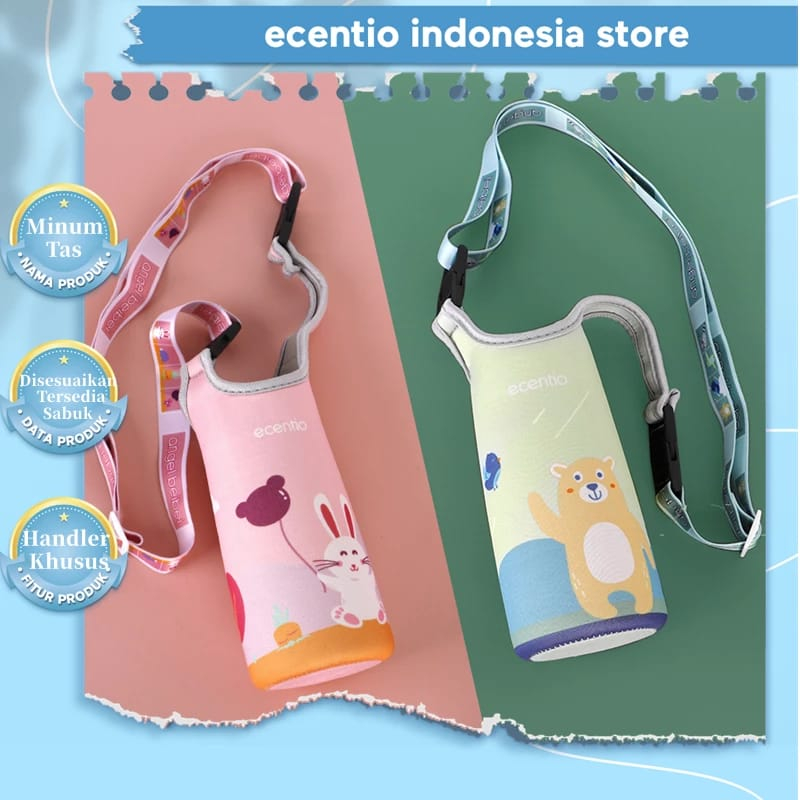 Jual ECENTIO Tas Botol Minum Tali Panjang Tas untuk Termos Botol Minum ...
