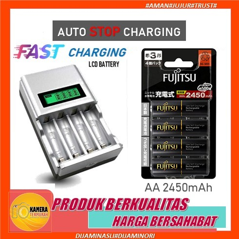 Jual Paket Baterai Fujitsu AA min 2450mah - 2550mah Rechargeable isi 4 ...