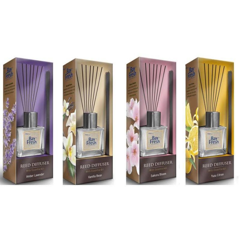 Jual Bay Fresh Room Freshener Reed Diffuser With Essential Oil | Shopee ...