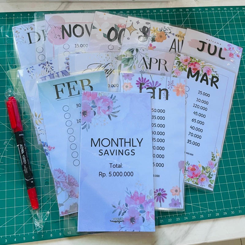 Jual monthly saving A6 nabung bulanan bisa di pakai berulang | Shopee ...