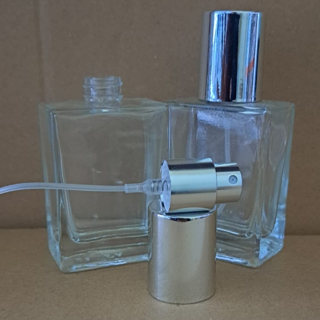 Jual (1 PCS) PETAK DRAT TUTUP SILVER 30 ML BOTOL PARFUM KOTAK SPRAY ...