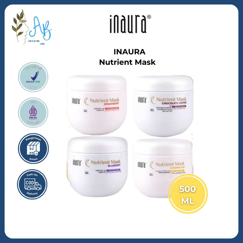 Jual INAURA NUTRIENT MASK 500ML BANANA ICE / CHOCOLATE COFFE ...