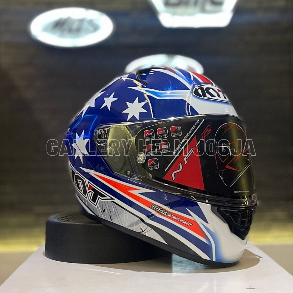 Jual KYT NFR Brock Parkes Blue / HELM FULL FACE / HELM KYT / helm ...