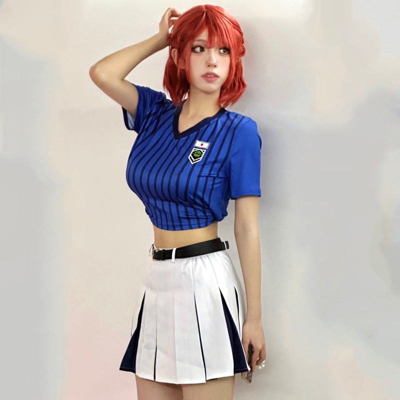 Jual 【Lolicos】Blue Lock Anri Teieri Cosplay Costume Jersey Wig Anime ...