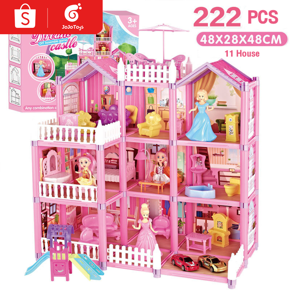 Jual JOJOTOY Mainan Rumah 11 Doll House Princess Castle Barbie House ...