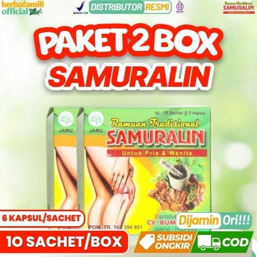 Jual Samuralin Paket 2 Box Original 100 Ori Ramuan Herbal Ampuh
