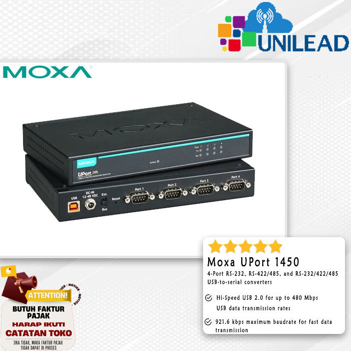 Jual Moxa USB to serial Converter 4 Port RS-232/422/485 Uport 1450 | Shopee Indonesia