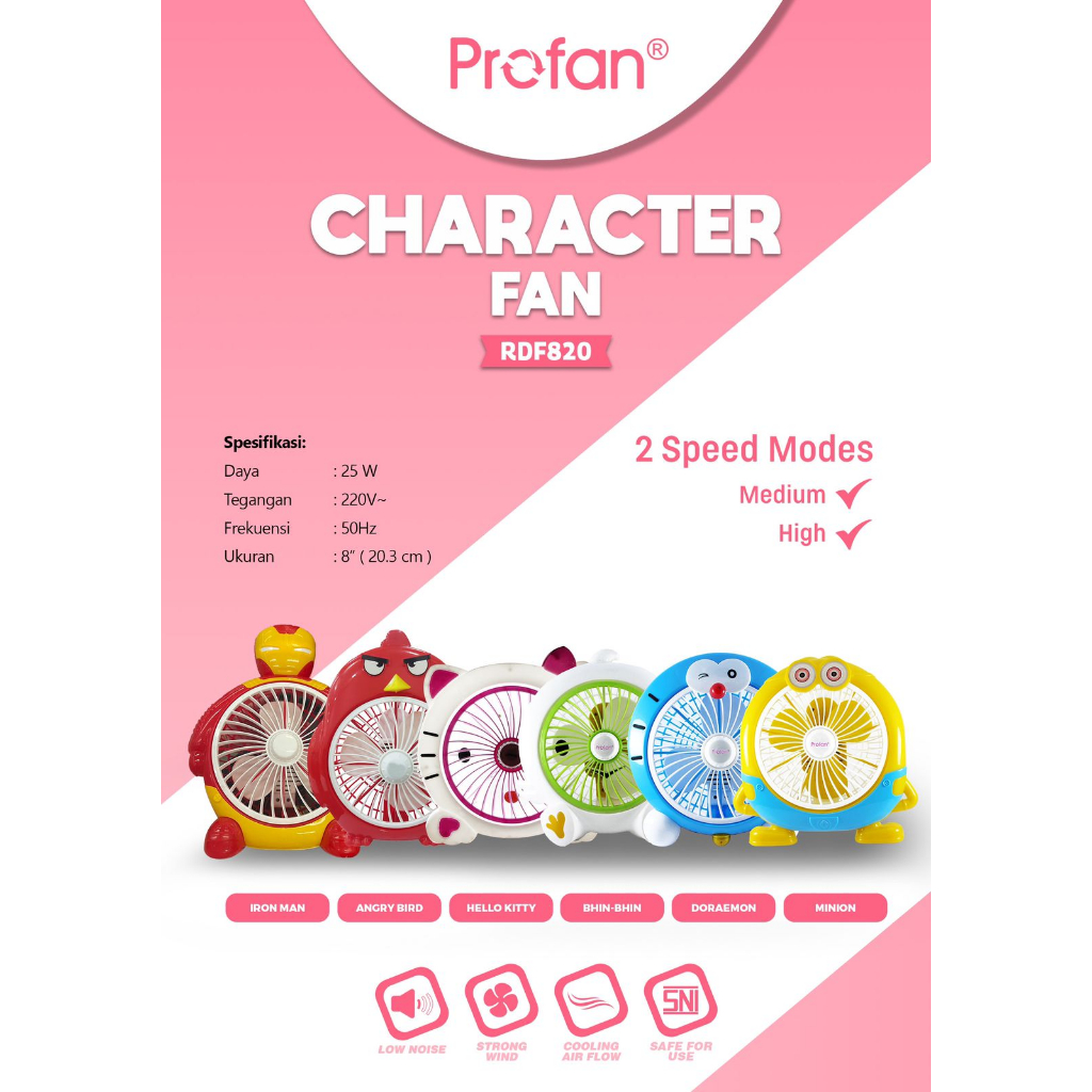 Jual Kipas Angin Karakter / Kipas Karakter PROFAN RDF820 | Shopee Indonesia