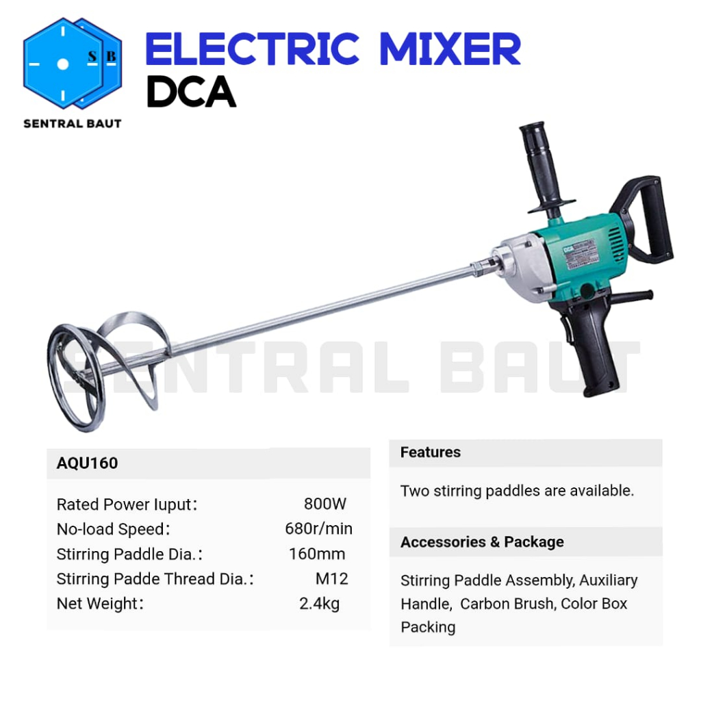 Jual Electric Mixer/Mesin Pengaduk Cat DCA AQU160 | Shopee Indonesia