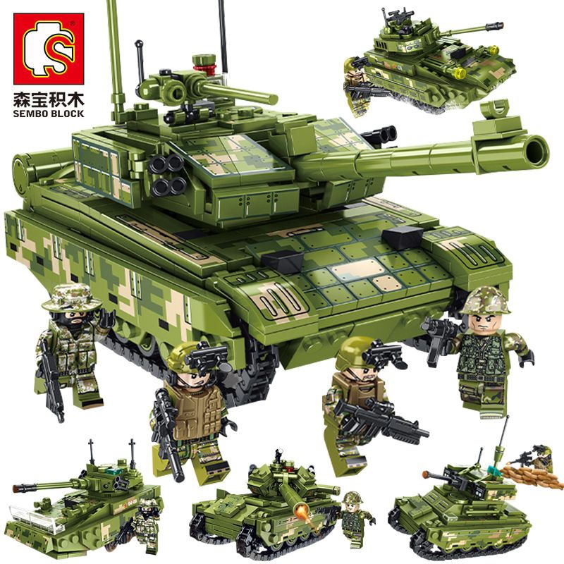 Jual Sembo Block 105425-105428 4in1 iron Blood Heavy Military Tank ...