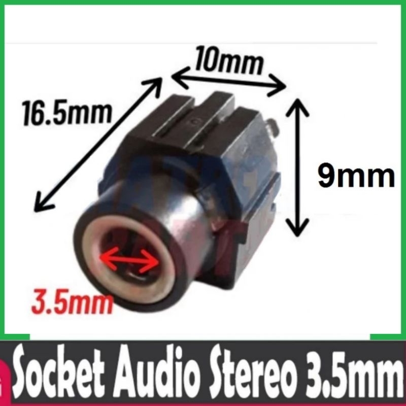 Jual Socket Mini Stereo 3.5mm 3 Pin Jack Aux | Shopee Indonesia