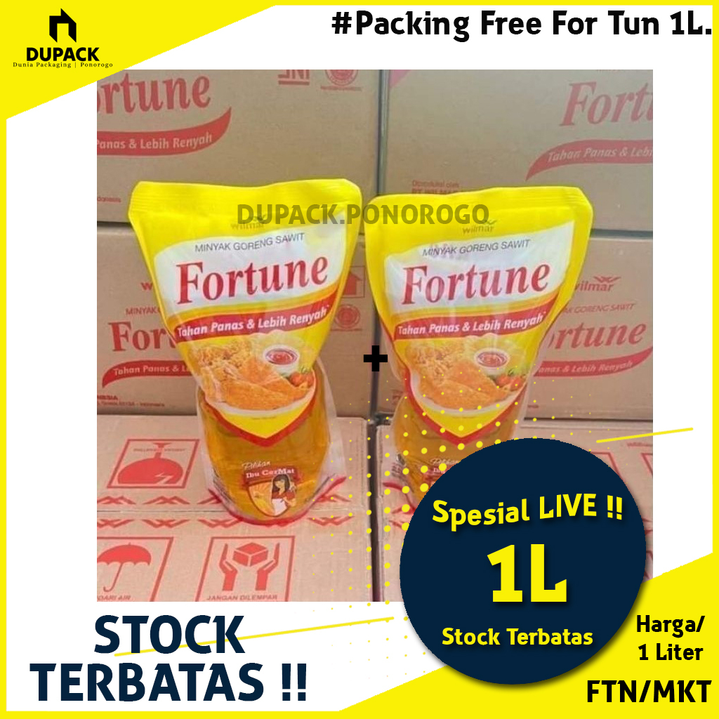 Jual Minyak Goreng Fortune 1L Free Packing Kardus | Shopee Indonesia