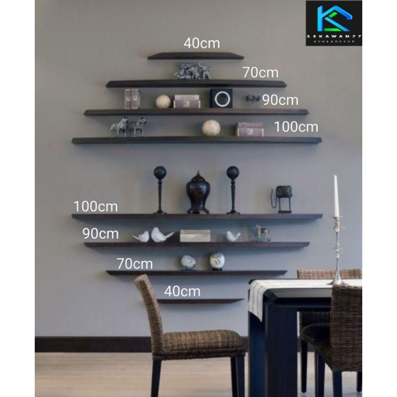 Jual Ambalan dinding lebar 15cm panjang 100 90 80 70 60 50 40 30 | Shopee Indonesia