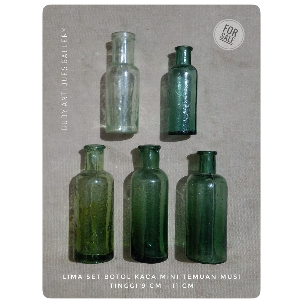 Jual Lima Set Botol Kaca Mini Temuan Musi | Shopee Indonesia