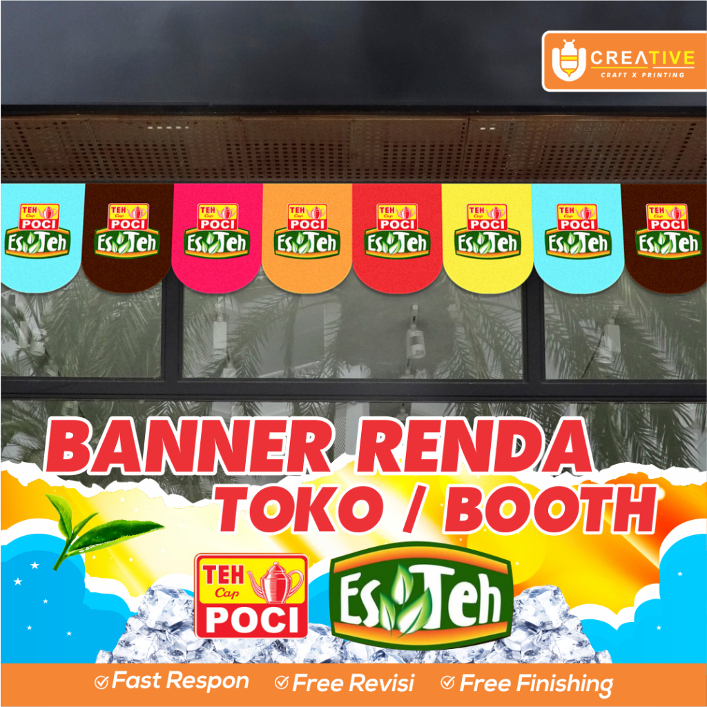 Jual Banner Renda Toko / Booth Es Teh (Fast Respon, Free Revisi, & Free ...