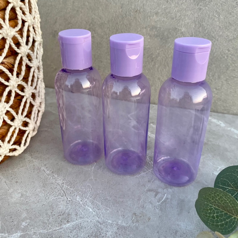 Jual Botol Refill Ungu 60ml Tutup FLIPTOP UNGU Botol travel Serbaguna ...