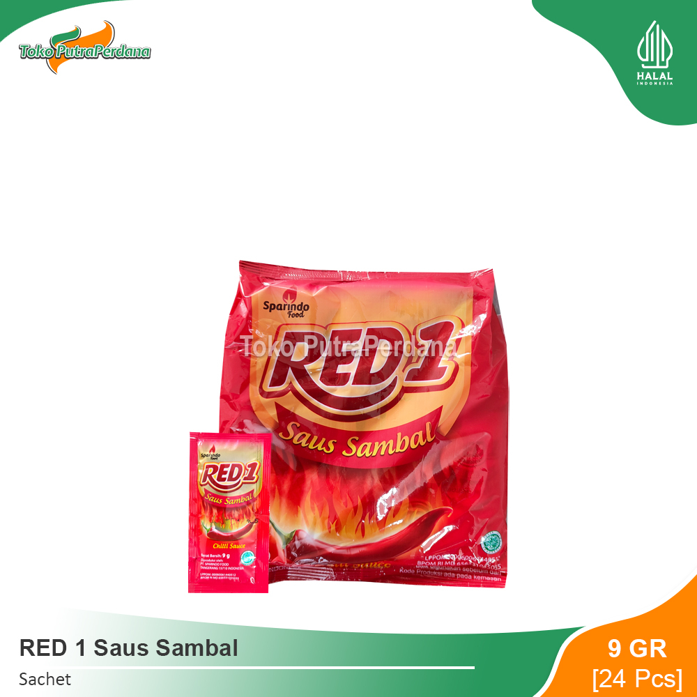 Jual RED 1 Saus Sambal Sachet 9gr (24 Pcs) | Shopee Indonesia