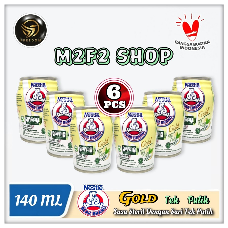 Jual Susu Sterilisasi Bear Brand Beruang White Tea Kaleng - 140 ml ...