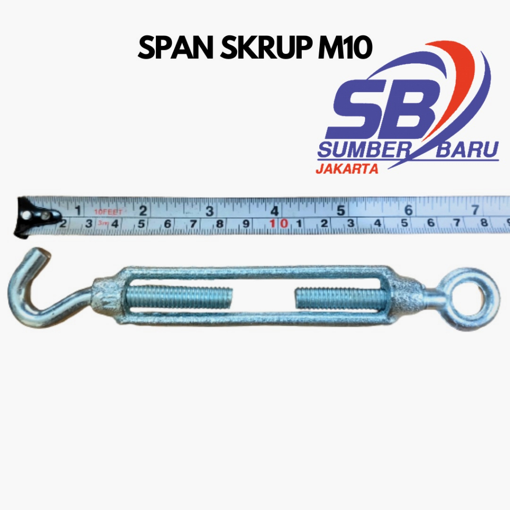 Jual Span Skrup 10mm Jarum Keras M10 Turn Buckle Water Mur Galv Hook ...