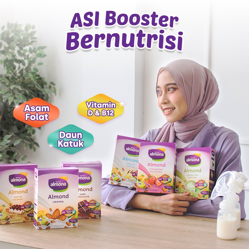 Jual Susu Pelancar asi Almona Almond Milk Asi Booster 175g | Shopee ...
