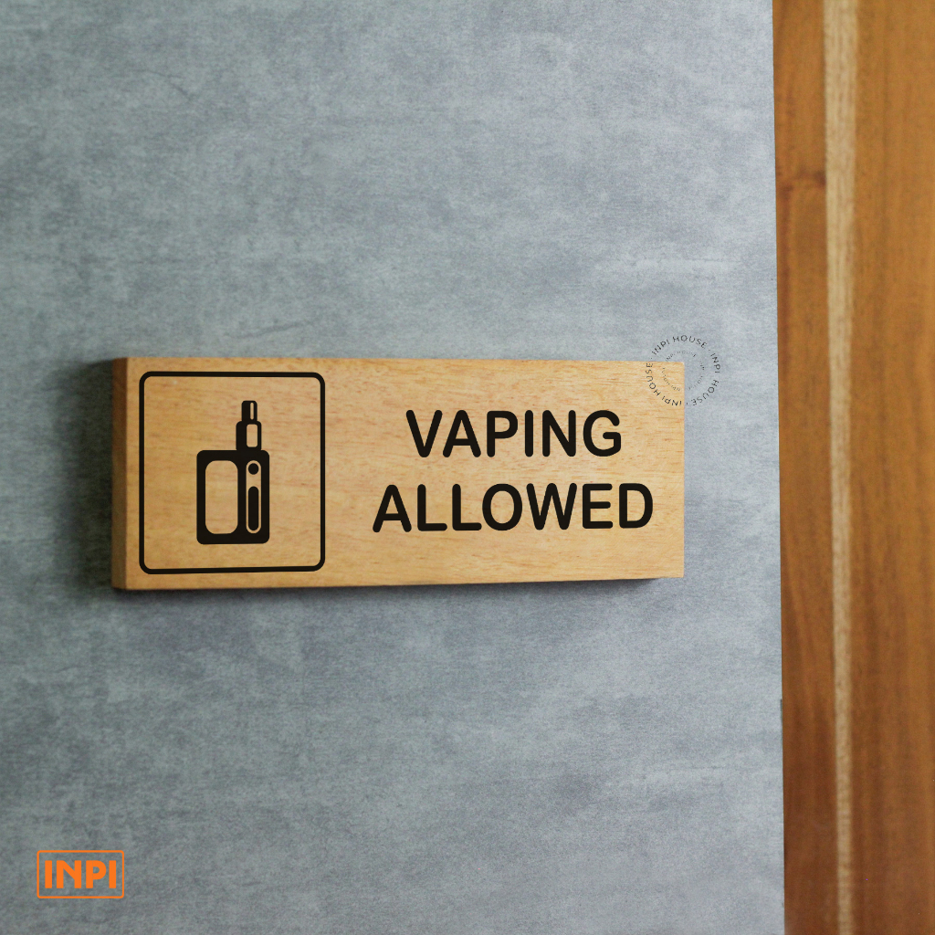 Jual vaping allowed signage - papan penanda area vape - vaping allowed - wall sign | Shopee ...