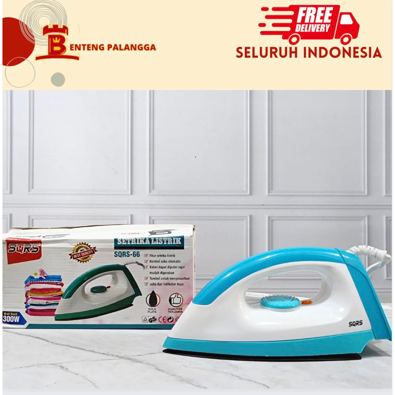 Jual setrika baju gosokan kering dry iron SQRS-66 anti lengket pelurus ...