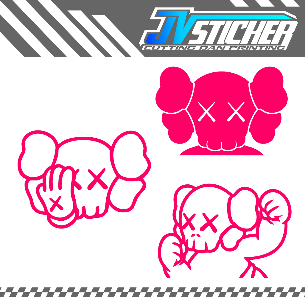 Jual STIKER LOGO KAWS CUTTING STICKER MOTOR | Shopee Indonesia
