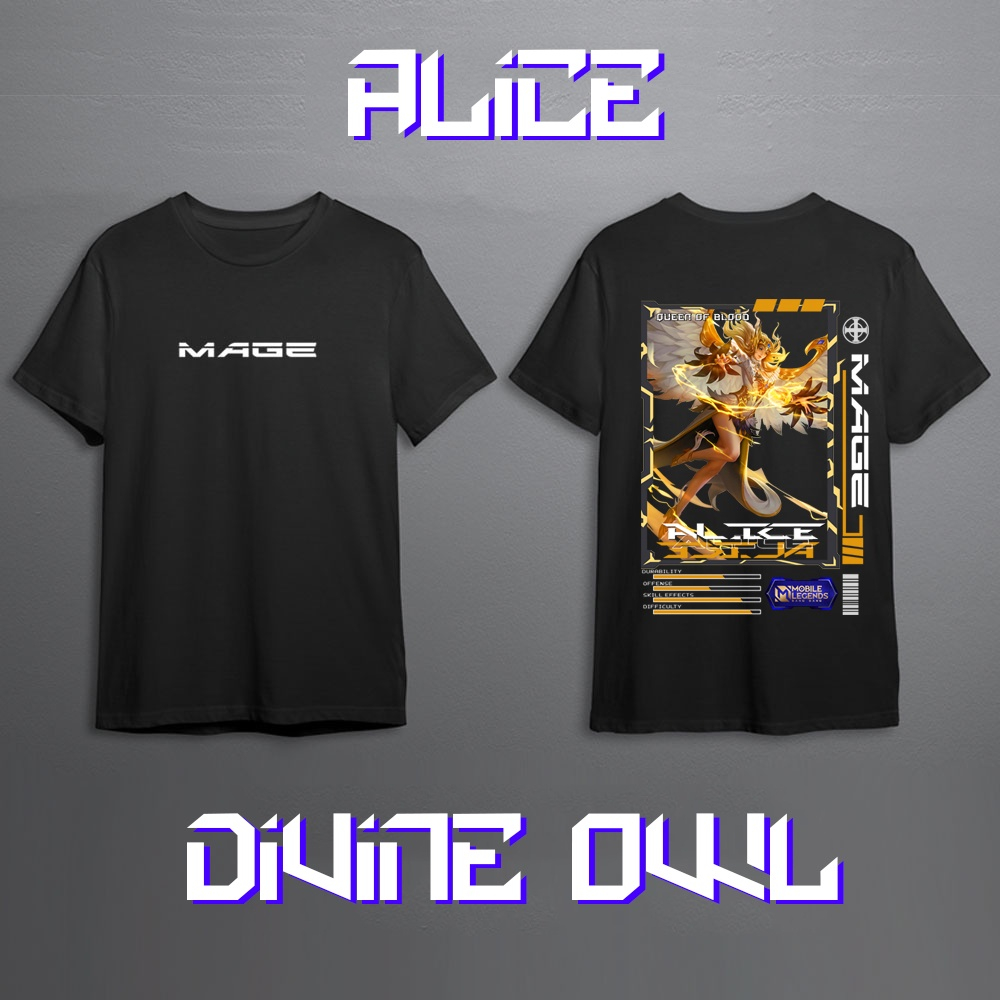 Jual KAOS HERO MOBILE LEGEND ALICE SKIN TERBARU KAOS GAMING MLBB ALICE ...