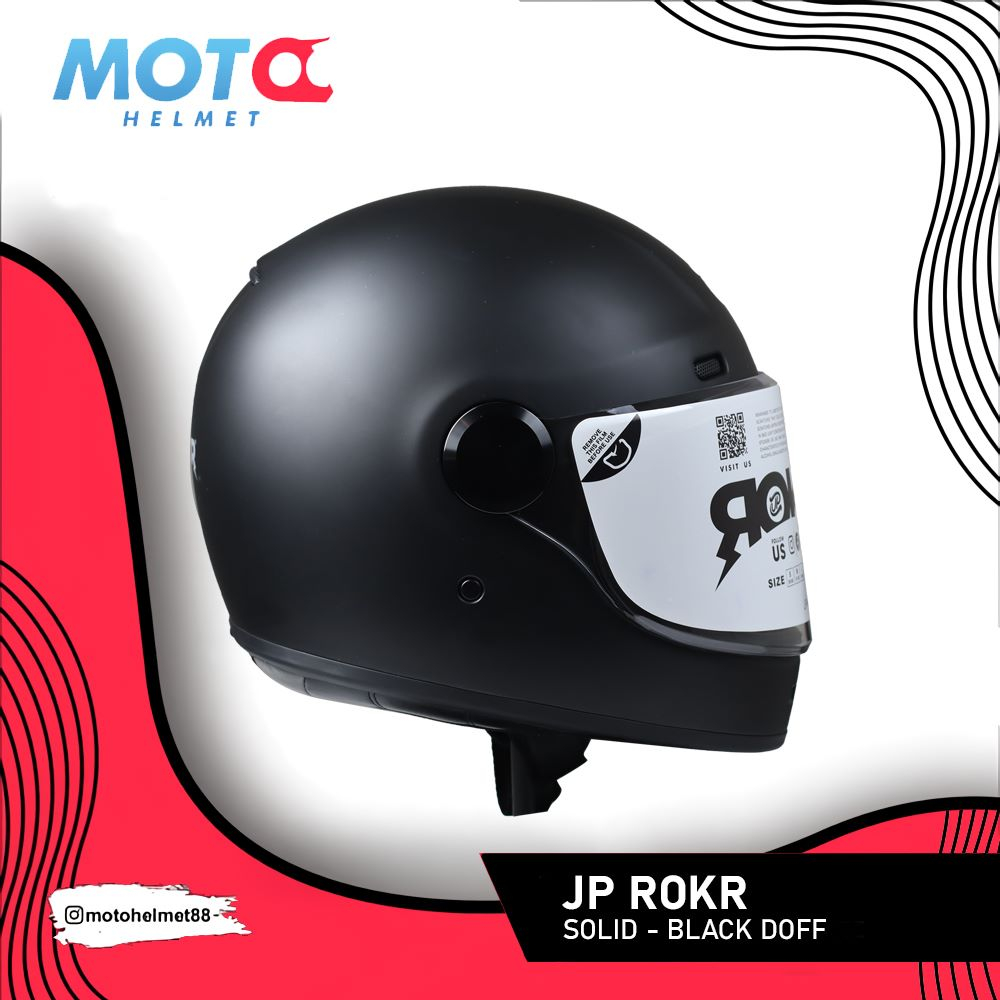 Jual Helm Fullface Retro JP Rokr - Solid | Shopee Indonesia