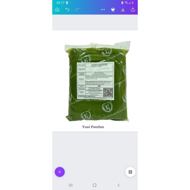 Jual yuai pandan, isian roti/mooncake rasa pandan | Shopee Indonesia