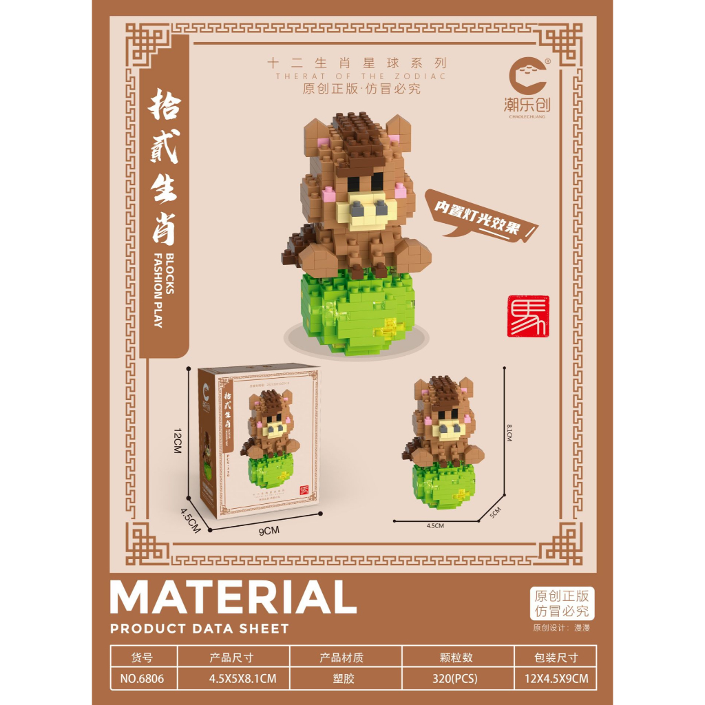 Jual Nano Block Shio / Chinese Zodiac Mini Blok Mainan Balok Edukasi ...