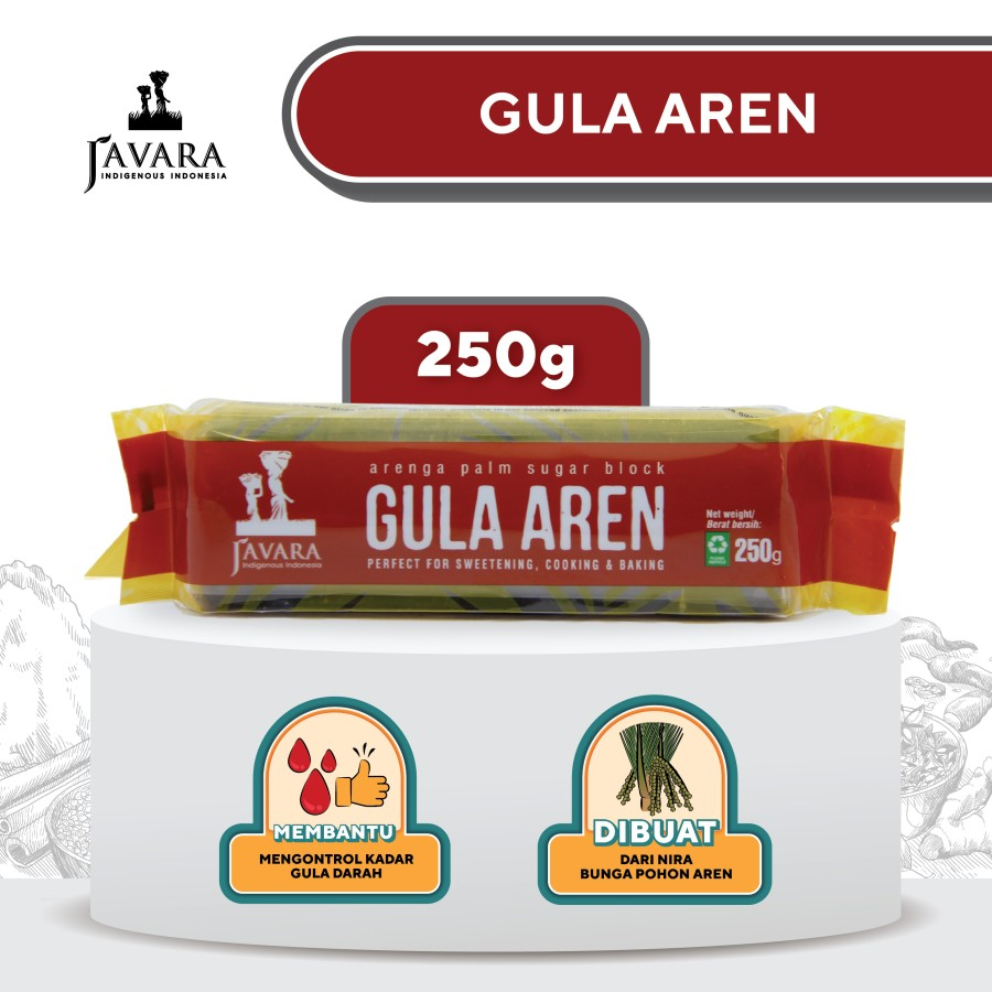 Jual Gula Aren Moulded Javara | Javara Arenga Sugar 250g | Shopee Indonesia