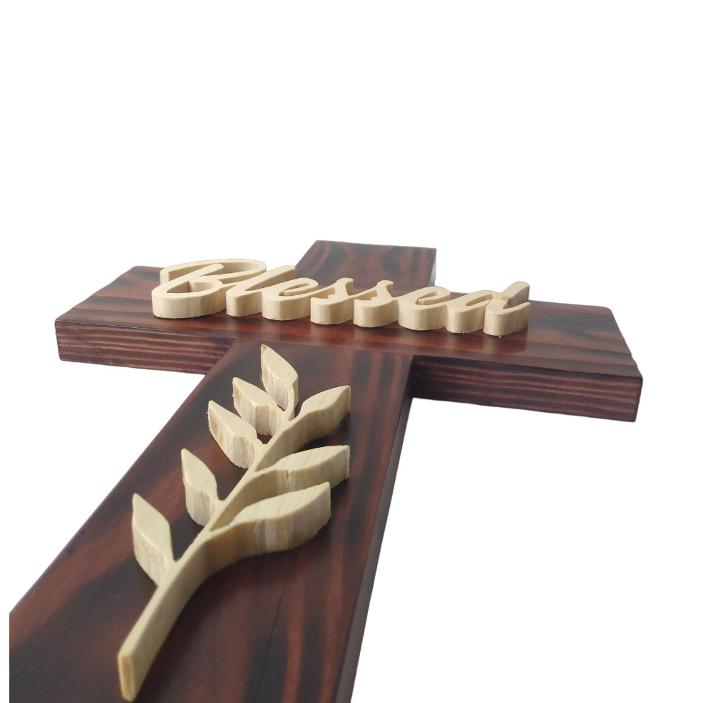 Jual hiasan dinding rohani kristen/katolik salib gantung dengan tulisan ...