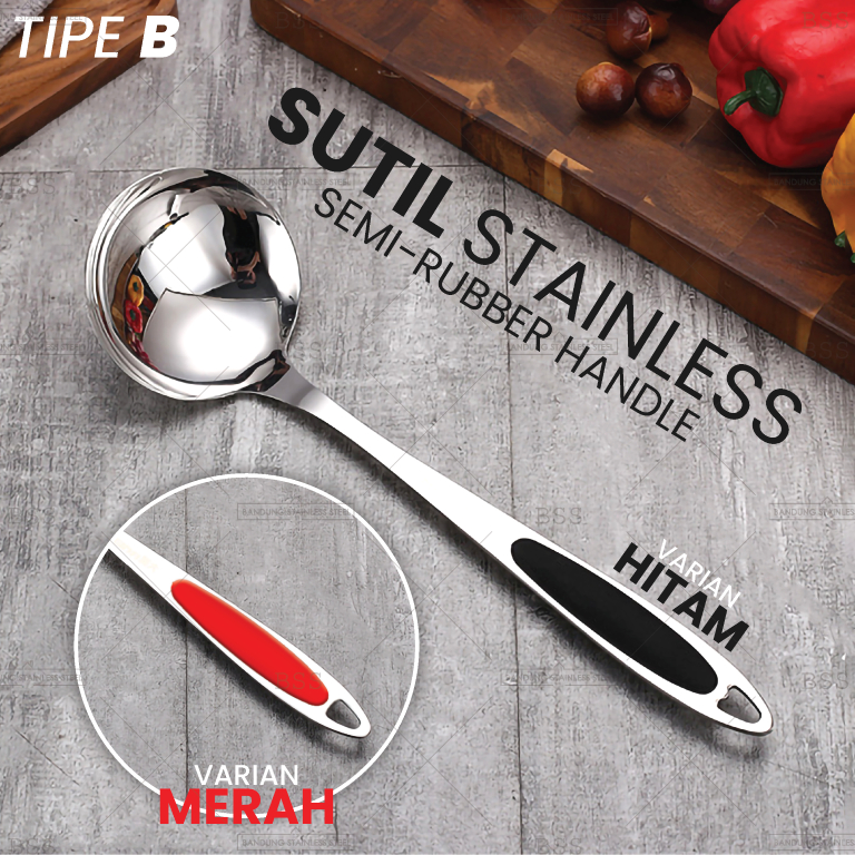 Jual Centong sendok kuah sup sayur ladle tebal stainless 32 cm Tipe B ...