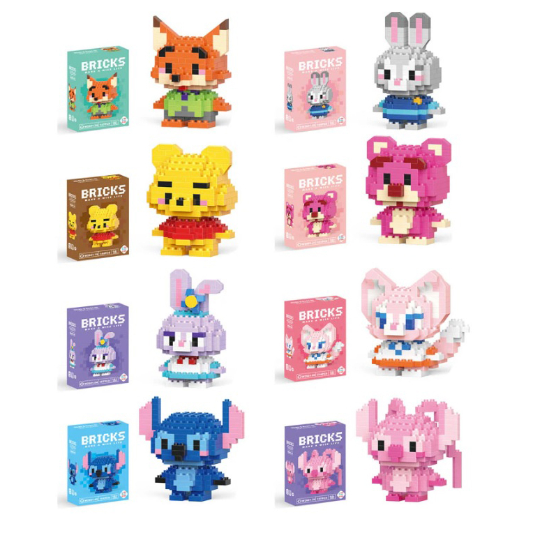 Jual Mini Bricks Toys Nano Block Model Kartun Building DIY Bricks Mini ...
