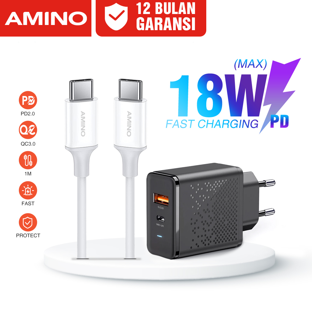Jual AMINO USB C 18W Qualcomm QC3.0 PD Fast Charger 4.5A Type C USB ... Jual AMINO USB C 18W Qualcomm QC3.0 PD Fast Charger 4.5A Type C USB ...
