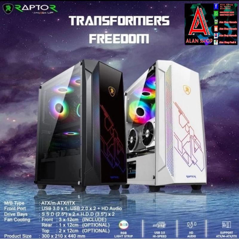 Jual CASING PC CPU RAPTOR FREEDOM | Shopee Indonesia