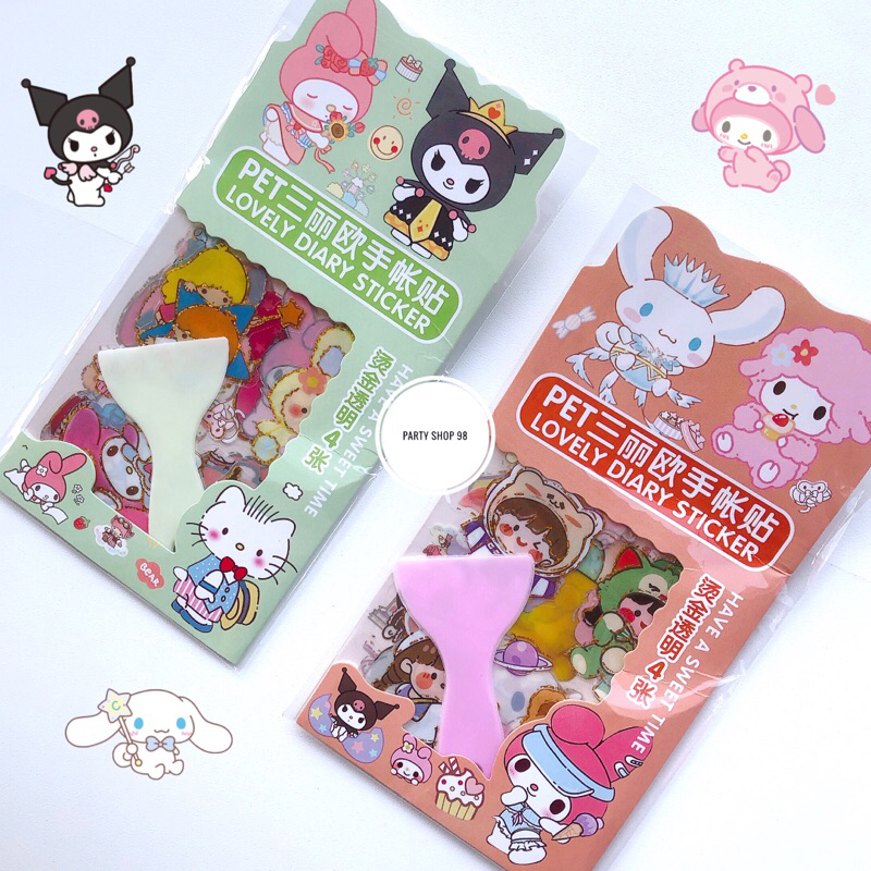 Jual 1 SET STICKER KARAKTER MOMO SANRIO HELLO KITTY / STICKER JURNAL ...