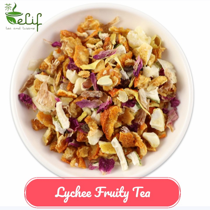 Jual ELIF TEA Big Size Lychee Fruity Tea : Freeze Dried Lychee, Kumquat ...