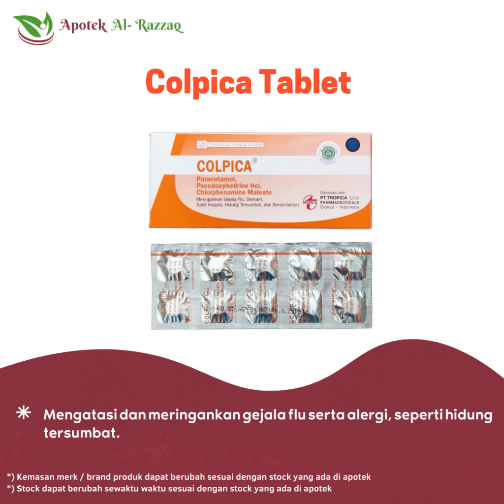 Jual Colpica Strip 10 Tablet - Flu - Demam- Sakit Kepala - Hidung ...