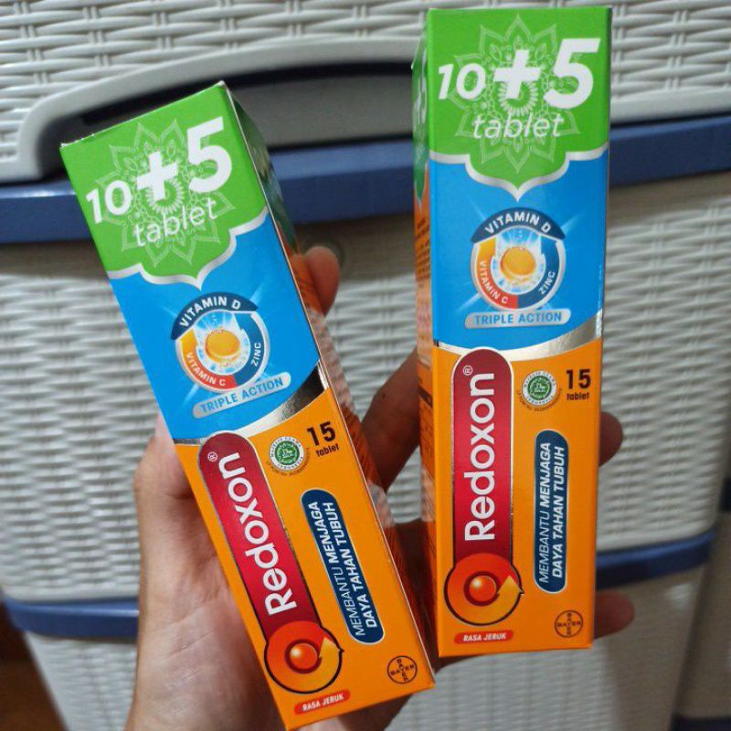Jual Redoxon triple action Fortimun CDR 15 Tablet effervescent vitamin ...